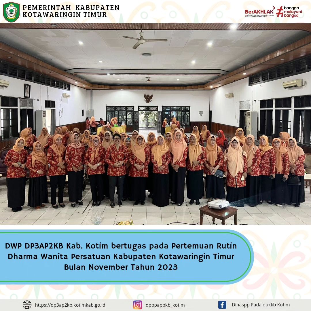 Dharma Wanita Persatuan Dinas Pemberdayaan Perempuan, Perlindungan Anak, Pengendalian Penduduk ...